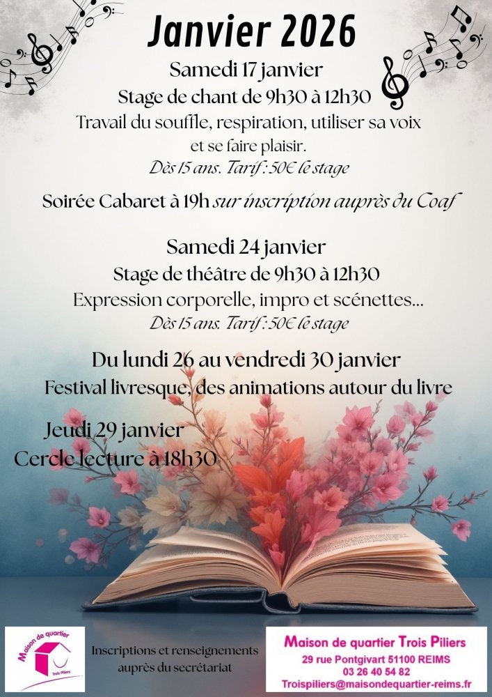 Actualités TROIS PILIERS : Animations janvier 2026 - Trois Piliers ...